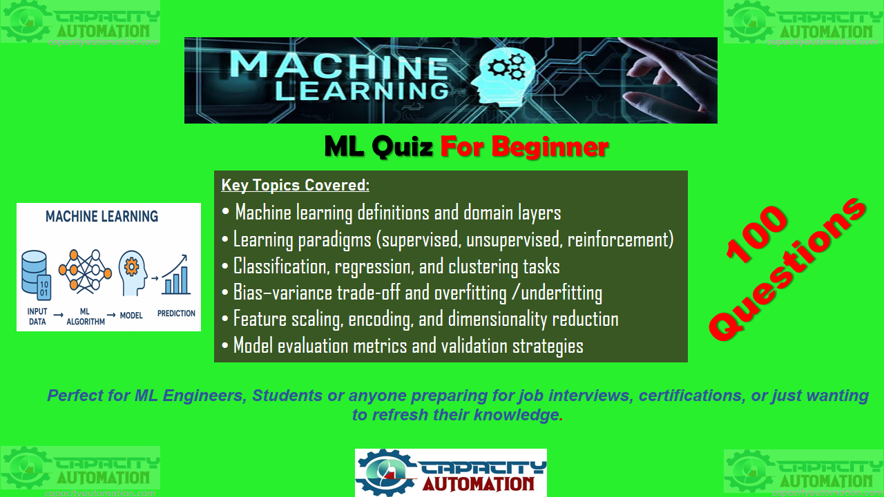 Machine Learning Quiz – Beginner - Capacity Automation